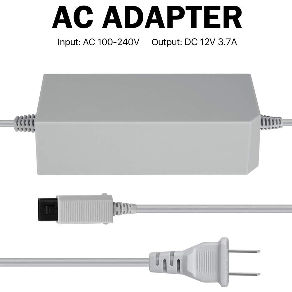 TPFOON 3 in 1 Wii Accessories Bundle - Wii AC Power Adapter + Composite Audio Video Cable and Wired Motion Sensor Bar Compatible with Nintendo Wii