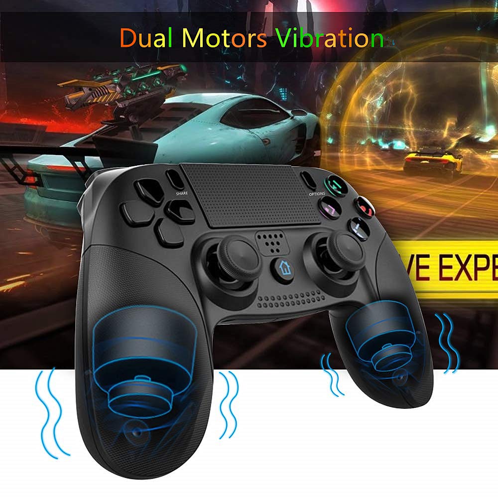 Wireless Game Controller for PS4 Remote, DoinMaster P4 Gamepad for Playstation 4/Pro/Slim Console Gaming Control with Headset Jack Dual Vibration Speaker Touch Pad Six-axis Motion Control Skull