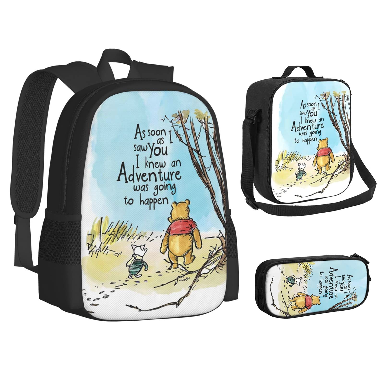 UINTA Cartoon Backpack Set with Pencil Case Bookbag Lunch Bag for Boy Girl