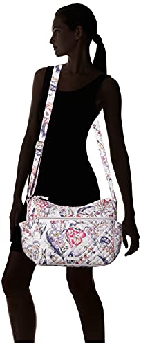 Vera Bradley Women's Cotton Large on the Go Crossbody Purse, Hummingbird Park, One Size