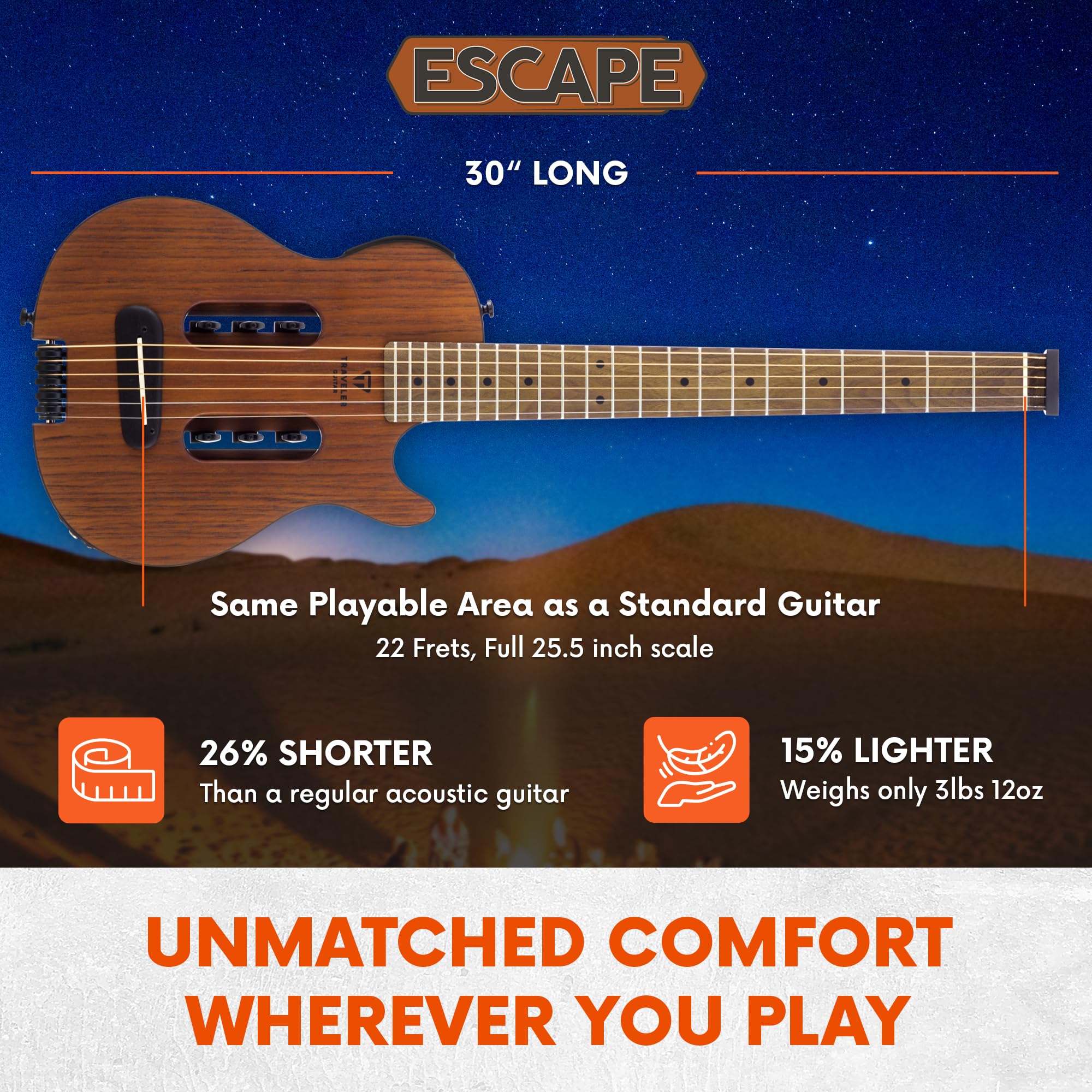 Traveler Guitar Escape Mark III Mahogany Acoustic Guitar