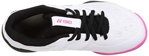 Yonex Badminton Shoes, Power Cushion 840 Mid White/Pink (062), US Men's Size 8.5 (26.5 cm)
