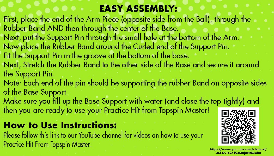 TOPSPIN MASTER Practice Hit Tennis Trainer - Portable Self-Training Aid - Rebounder Tennis Training Equipment for Beginners & Pros - Helps Improve Strokes - Easy to Assemble, Comes with Extra Ball