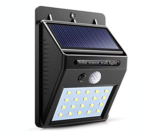 Solar Light LED Wall Lamp PIR Motion Sensor Light for Home Garden Fence Yard Outdoor Waterproof Street Light with 20 SMD LEDs Solar Powered Sunlight Human Body Induction Lamps