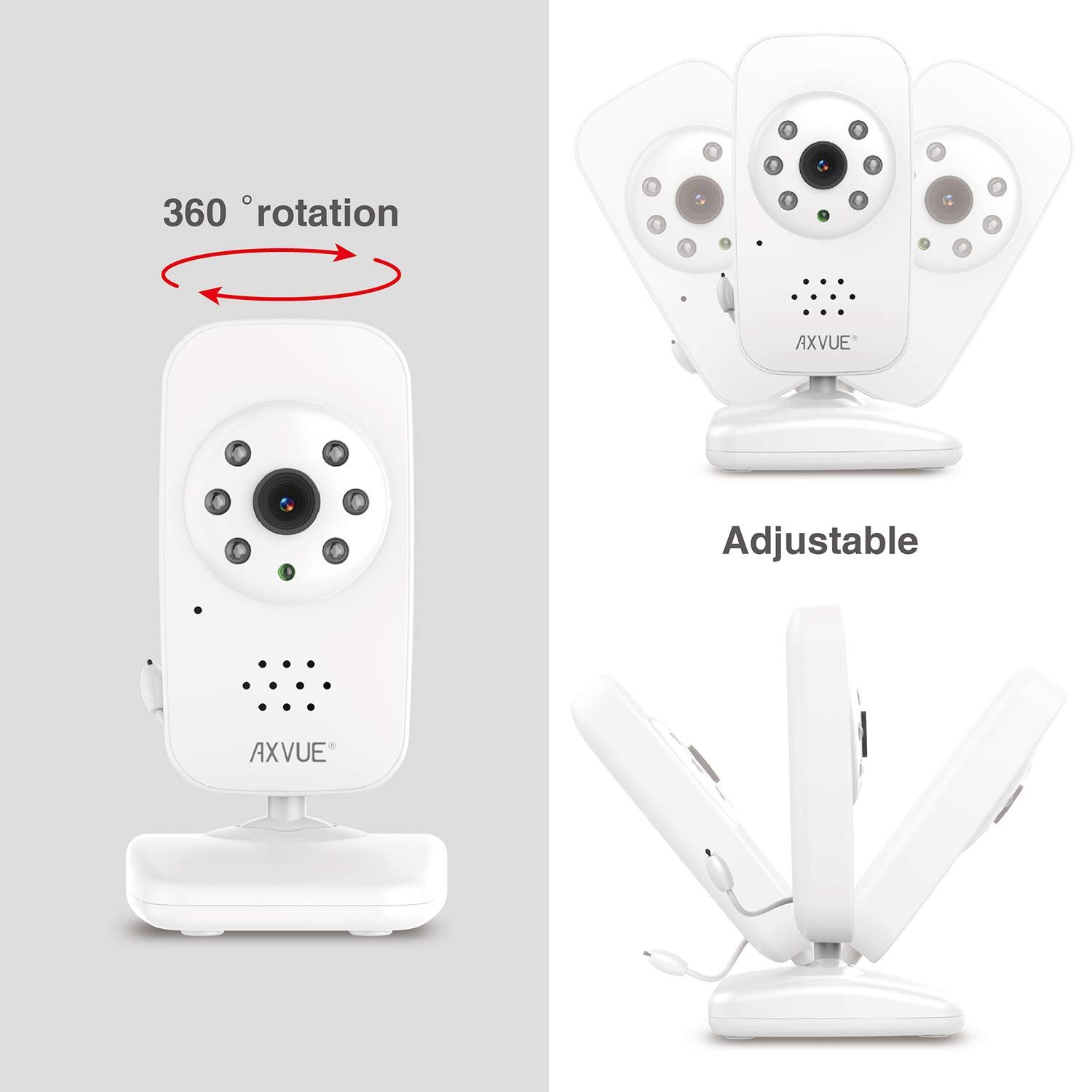 Video Baby Monitor, Fabulous Vertical Screen, Slim-Designed Handheld, Extra Long Range, Secure Wireless Technology, Camera Built-in Auto Night Vision, Temperature Alert