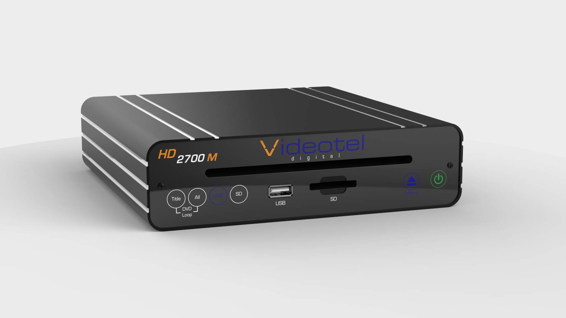 Videotel Digital Industrial Grade Looping DVD and Digital Signage Media Player All in one Unit. DVD, USB & SD. 24/7 Continuous Looping Play, Auto Powers On, Auto Plays, Auto Repeats - HD2700 M +