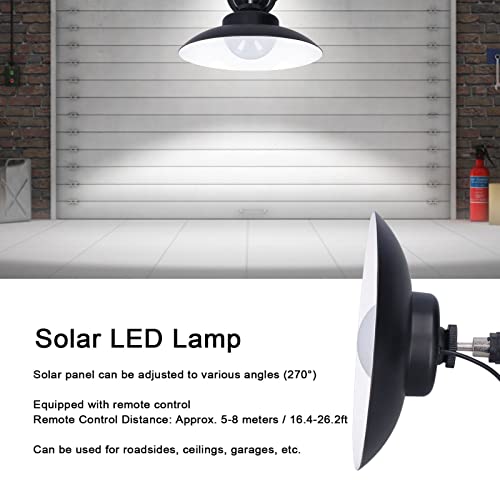Solar Panel LED Lamp 270¡ã Adjustable Solar Pendant Light Solar Outdoor Round Light with Remote Control IP65 Waterproof LED Hanging Shed Light
