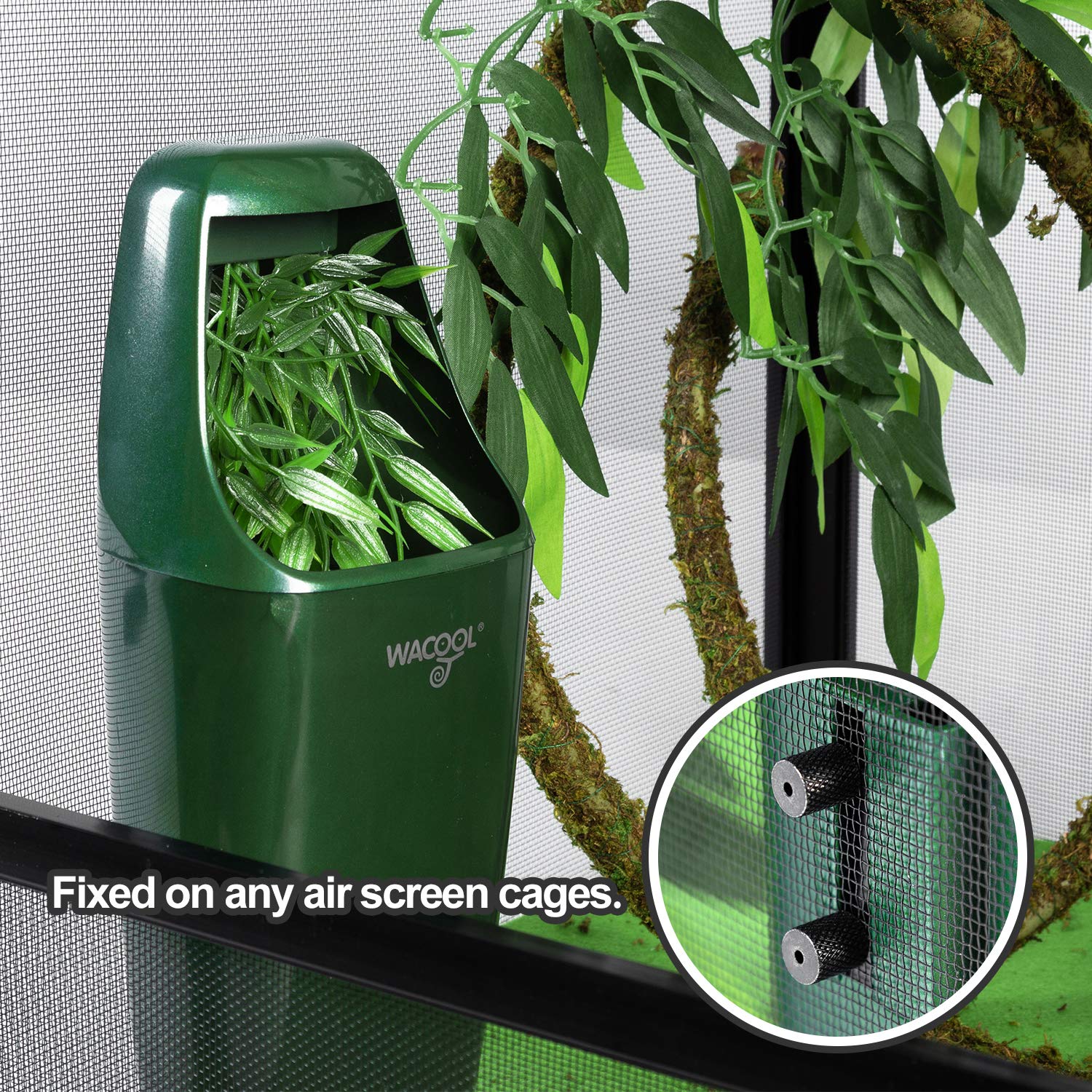 WACOOL Automatic Reptile Dripper, Reptile Drinking Fountain Water Dispenser for Chameleon Iguana Crested Gecko Lizard Amphibians