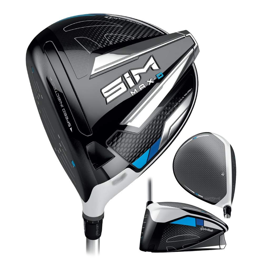 TaylorMade SIM MAX-D Driver, UST Mamiya Helium 5 Shaft, 10.5 Degree Loft, Right Hand, Regular Flex , Black, Titanium, Blue