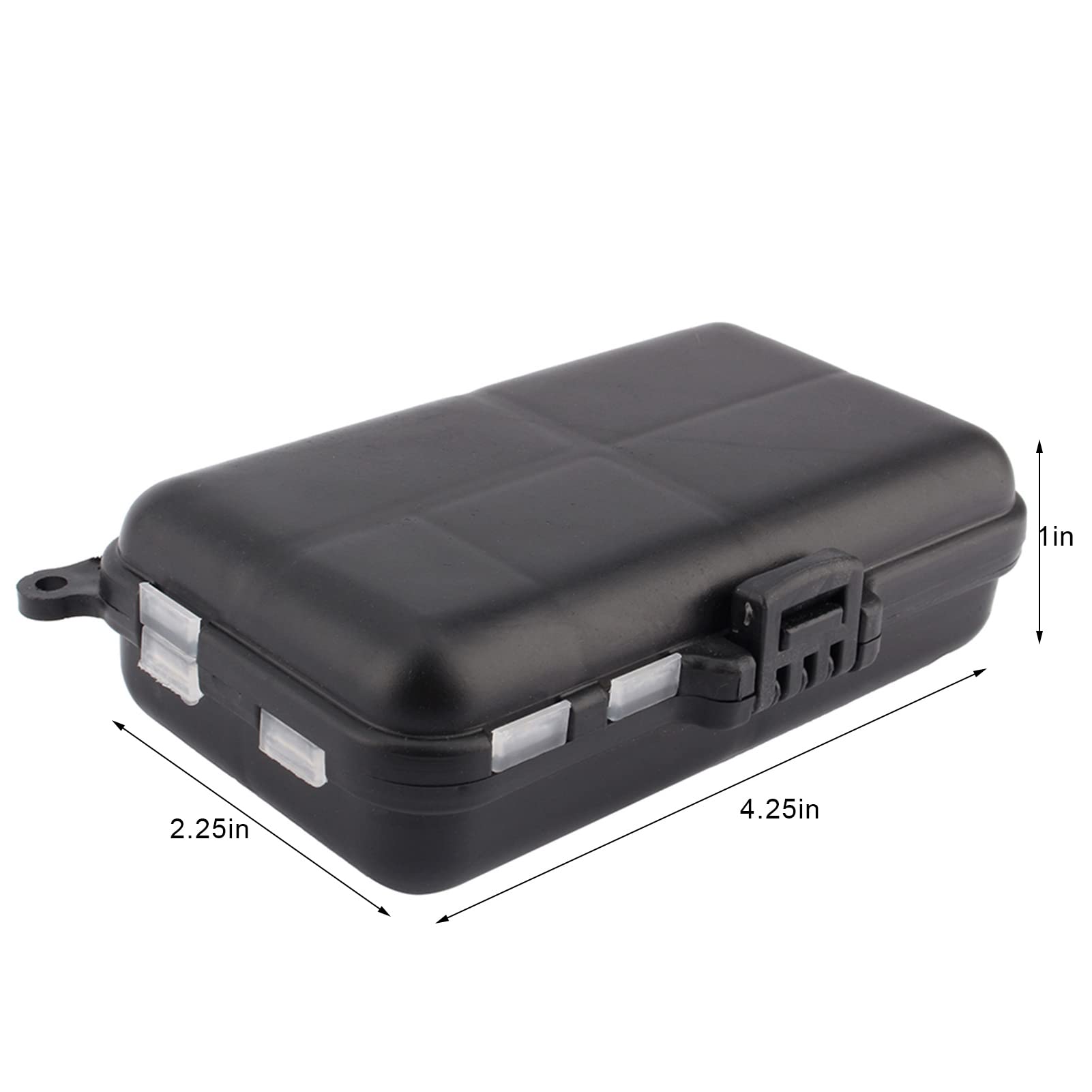 Yosoo Portable Fishing Tool Fishing Tacke Fish Lure Spoon Hook Bait Tackle Waterproof Storage Box Case Holder Container With 9 Compartments For Fishing Accessories Tool Black