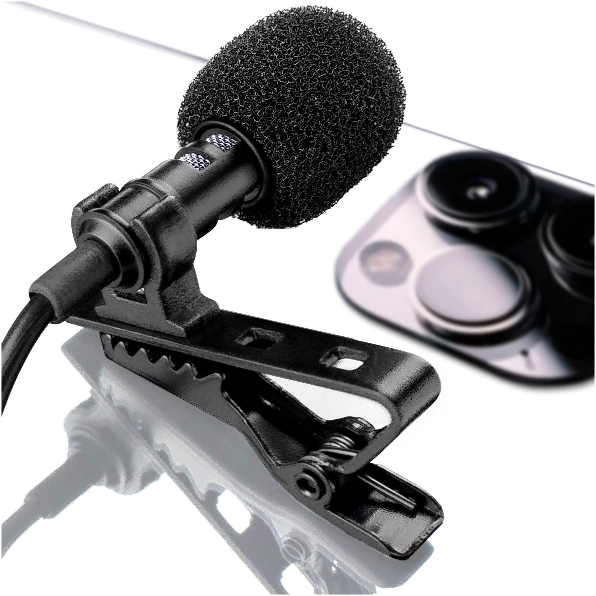 YouMic - Small Lavalier Microphone with Clip - Lav Lapel Mic for Camera Phone iPhone iOS Android PC Laptop Video Recording - Noise Cancelling 3.5mm Jack