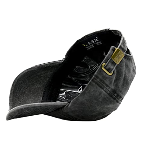 Waldeal Women's Friends Baeball Cap Embroidered Plain Adjustable Denim Dad Hats Black