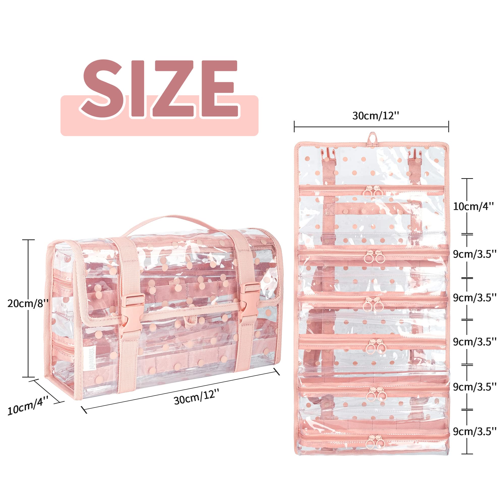 Yewiwin Doll Storage Organizer Backpack Compatible with OMG&LOL Surprise Dolls All,Clear View Hanging Dolls Carrying Case for Girl,Bag Only (Pink)
