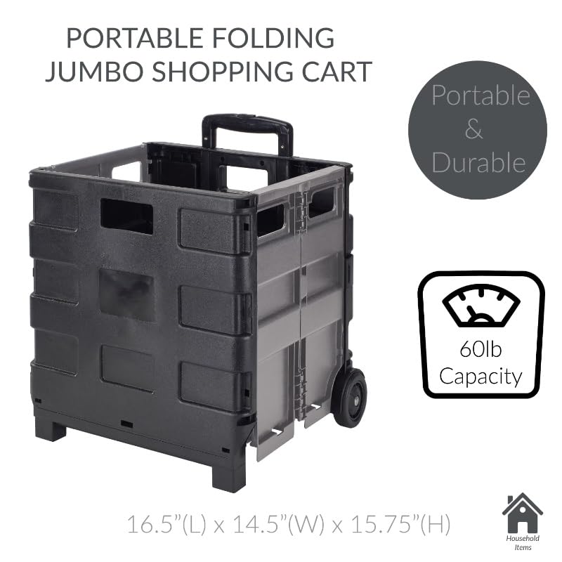 ZHYH Simplify Tote Collapsible Utility Cart carro multiusos con ruedas carrito plegable con ruedas