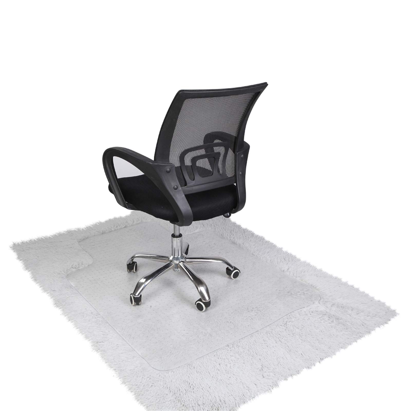 Transparent PVC Office Chair Mat for Carpet β Computer Chair Mat for Carpeted Floors β Easy Glide Rolling Plastic Floor Mat for Office Chair on Carpet for Work, with Extended Lip (47.24 x 35.43 )".