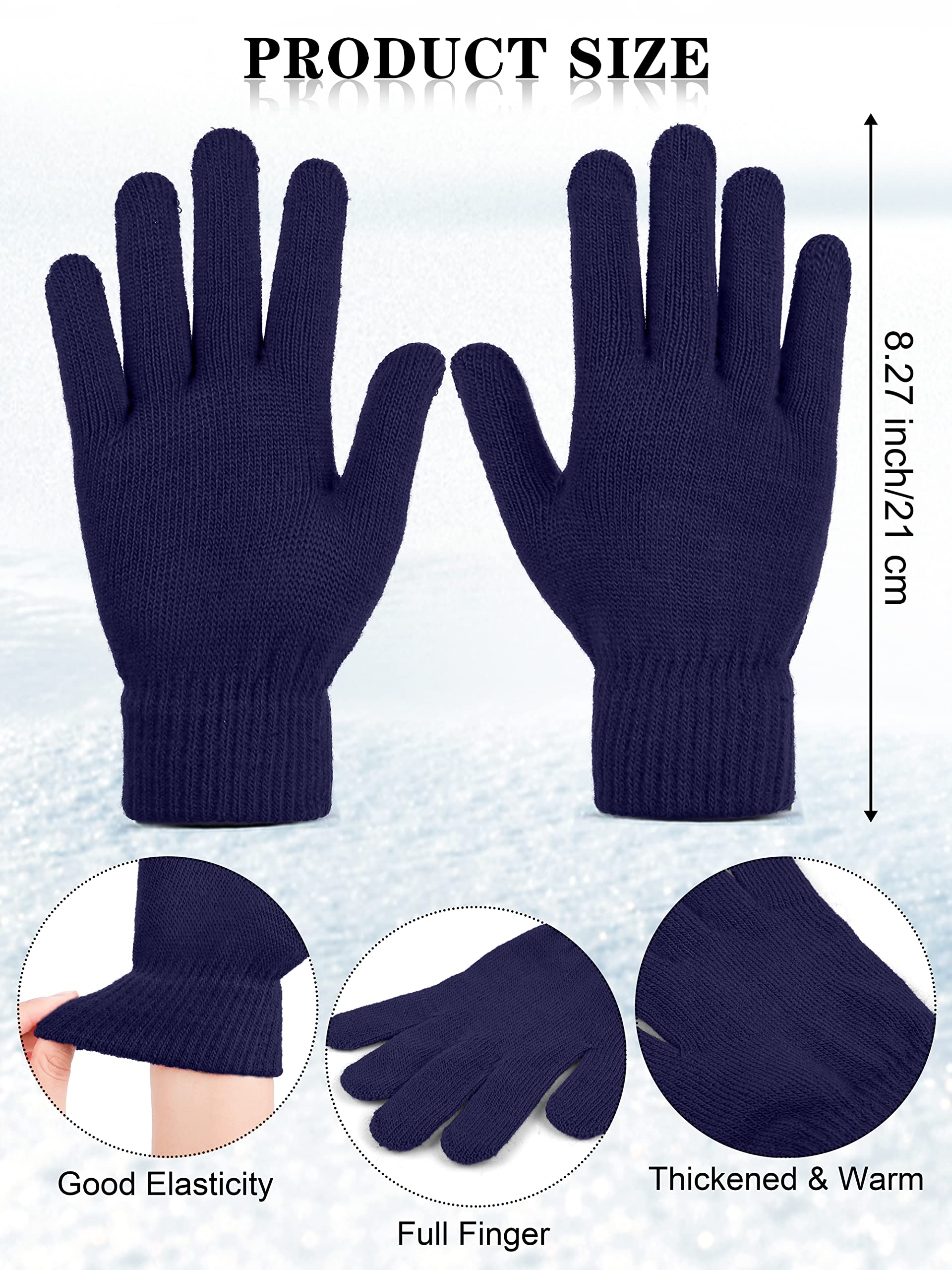 URATOT 24 Pack Winter Beanies Hats and Winter Magic Gloves Men Women Winter Gloves Beanie Set