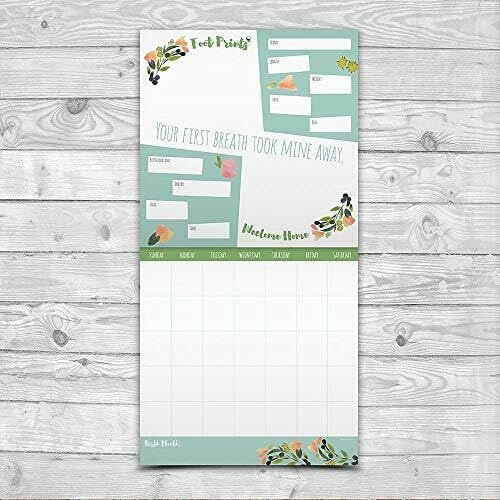 TF Publishing - Baby’s First Year Floral Open-Dated Keepsake Wall Calendar - DIY Personalize & Customize - Floral Design - Start with Any Month - Record Milestones - Stickers Included - 12 x 12”