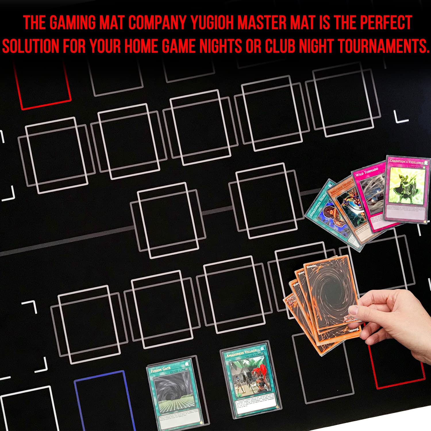 The Gaming Mat Company compatible Yu-Gi-Oh! Master 2 Player playmat for Yu-Gi-Oh! Cards - TCG Play mat with Pendulum & Link Zones- Large Yu-Gi-Oh! Game Mats or Card Gaming Table suitable for Yu-Gi-Oh!