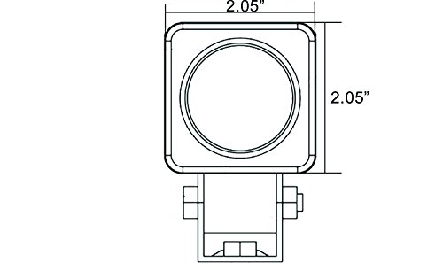 Vision X Lighting XIL-S1100 Solstice 2" Square Euro Beam Solo LED Pod Light