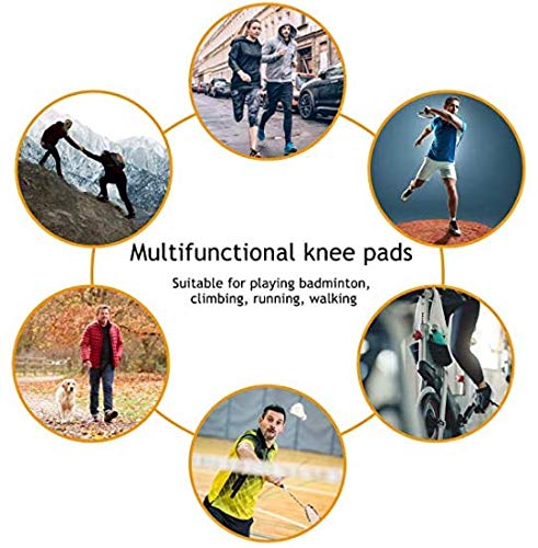 Ylucky 1 Pair Self-heating Knee Braces Magnetic Tourmaline Therapy Knee Pads Adjustable Knee Protective Belt Sleeves for Arthritis Joint Pain Relief and Injury Recovery
