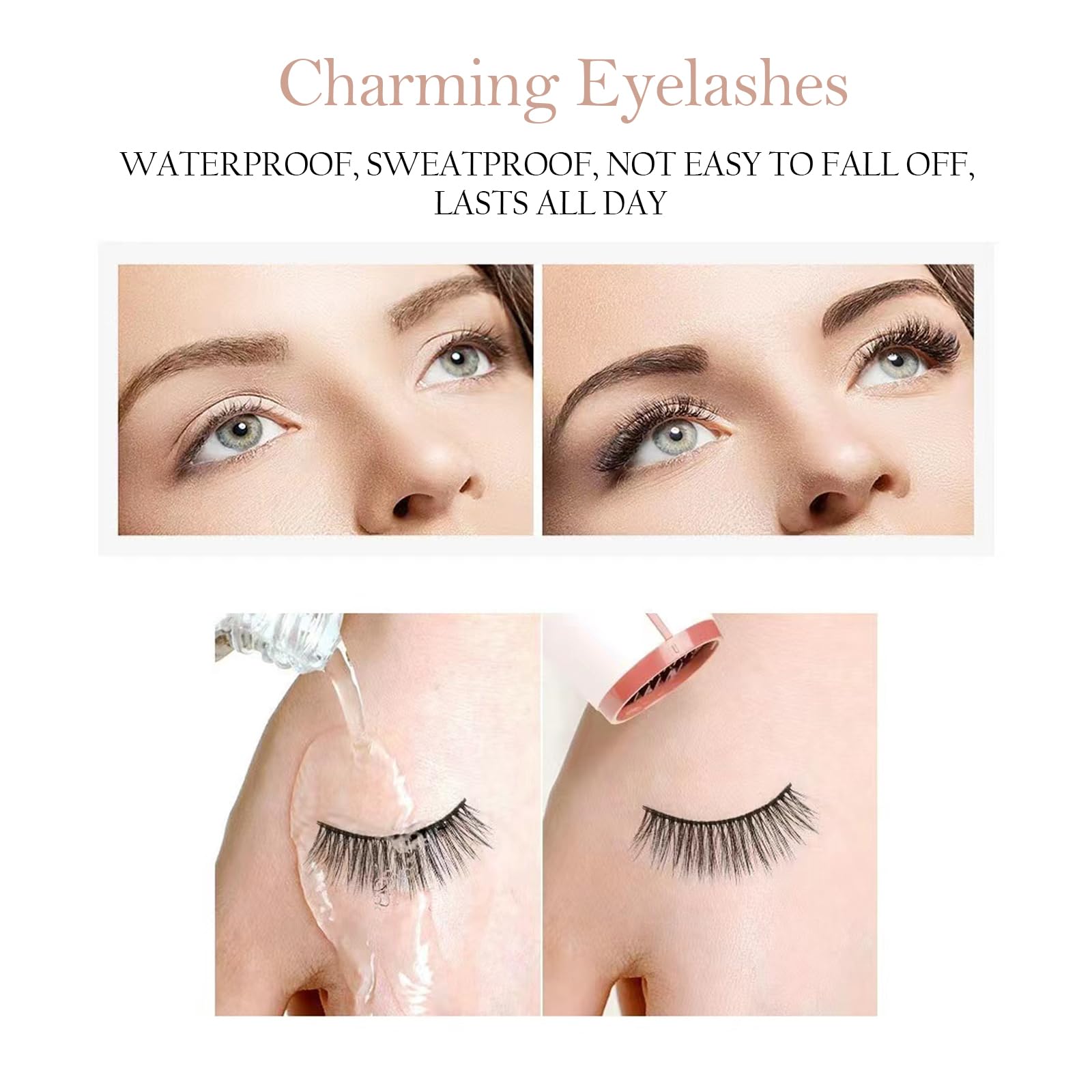 Winkclique Lashes Kit, Wink Clique Lashes, Eyelash Applicator Tool, Wink Clique Lashes Mink, Wink Clique Lash Glue, Under Lash False Lashes (1.1cm)