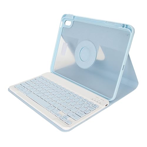 Yitre Tablet Keyboard, Magnetic PU Leather PC Portable Keyboard 180mAh Battery Pen Holder for 2022 Tablet with Case (Blue)