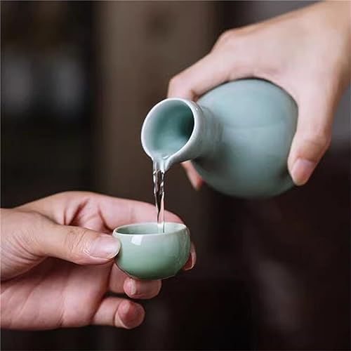 ZLXDP Ceramic White Wine Glass Wine Pot A Cup Wine Cup High-grade Household Wine Distributor Wine Set