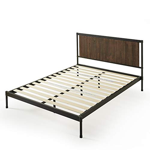 ZINUS Wesley Metal Platform Bed Frame / Mattress Foundation with Wood Slat Support / No Box Spring Needed / Easy Assembly, Queen