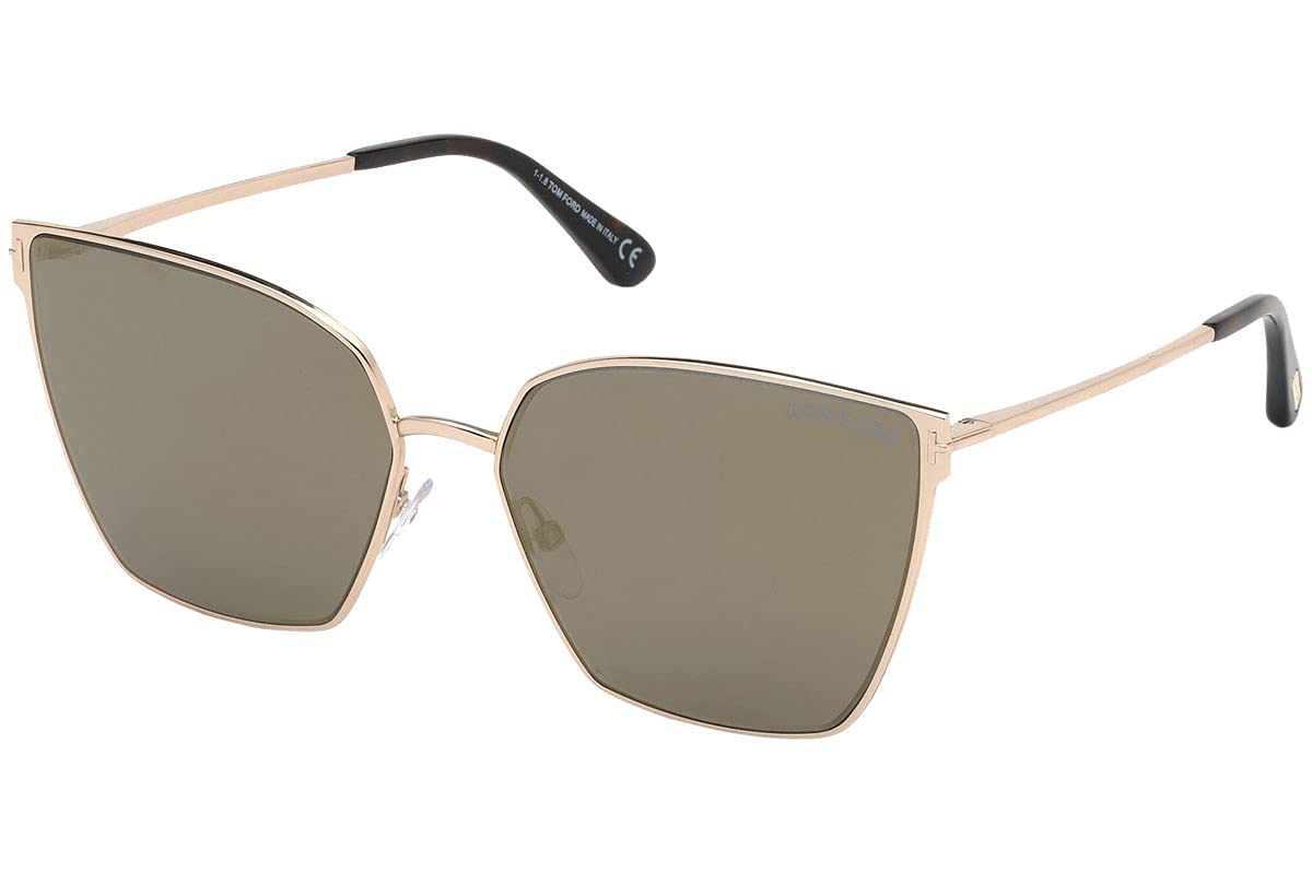 Tom Ford Cat Eye Sunglasses TF653 Helena 28C Gold/Dark Havana 59mm FT0653