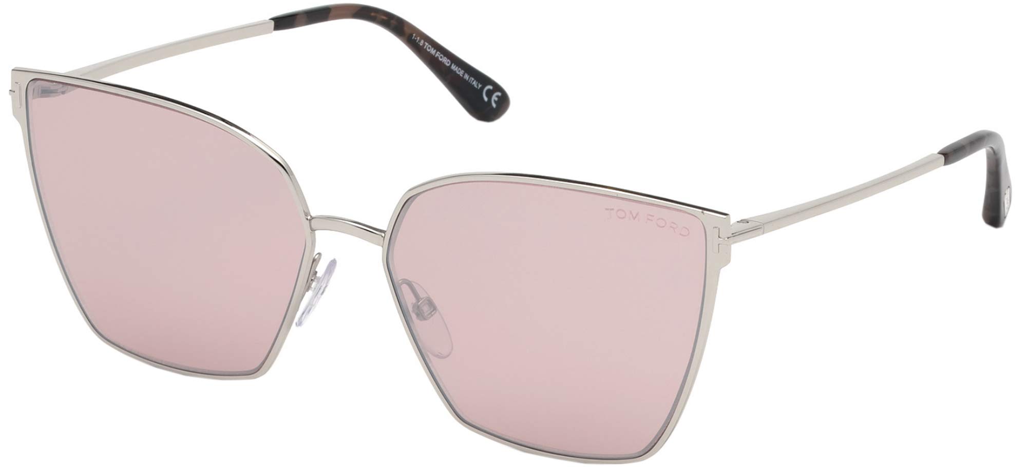 Tom Ford FT0653 16Z Shiny Palladium Helena Cats Eyes Sunglasses Lens Category 2