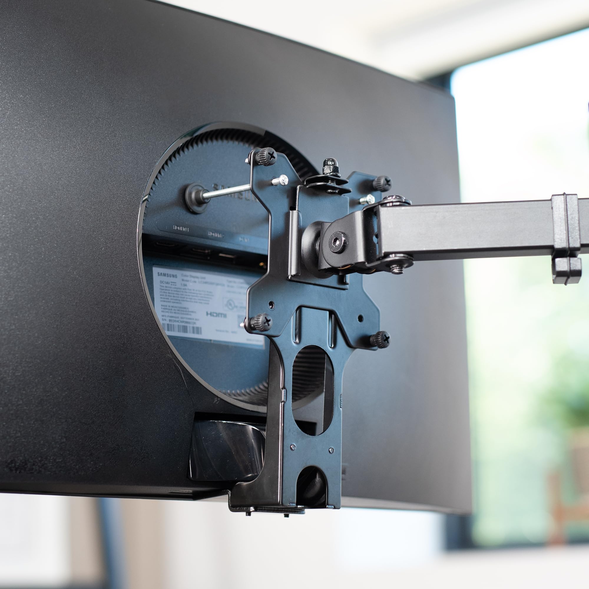 VIVO Quick Attach VESA Adapter Plate Bracket Designed for Samsung CF397 and CRG5 Monitors, 24 and 32 inch Full HD Curved Screens, MOUNT-SG03CF