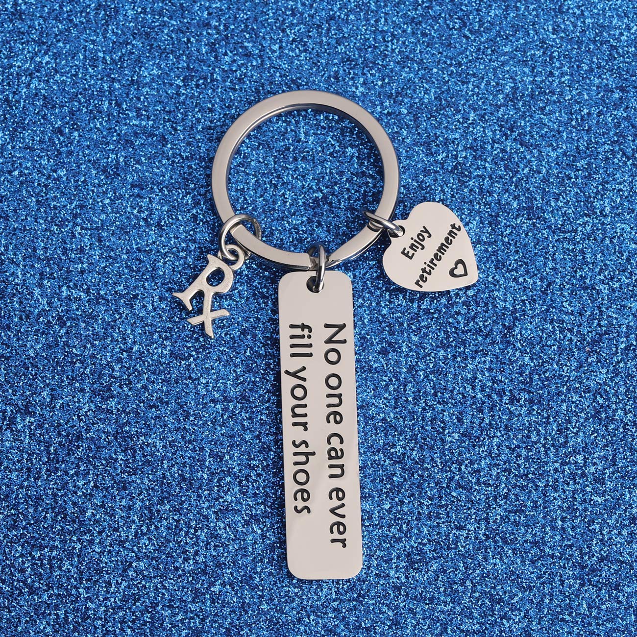 WUSUANED Pharmacist Retirement Keychain RX Retirement Gift For Pharmacy Tech