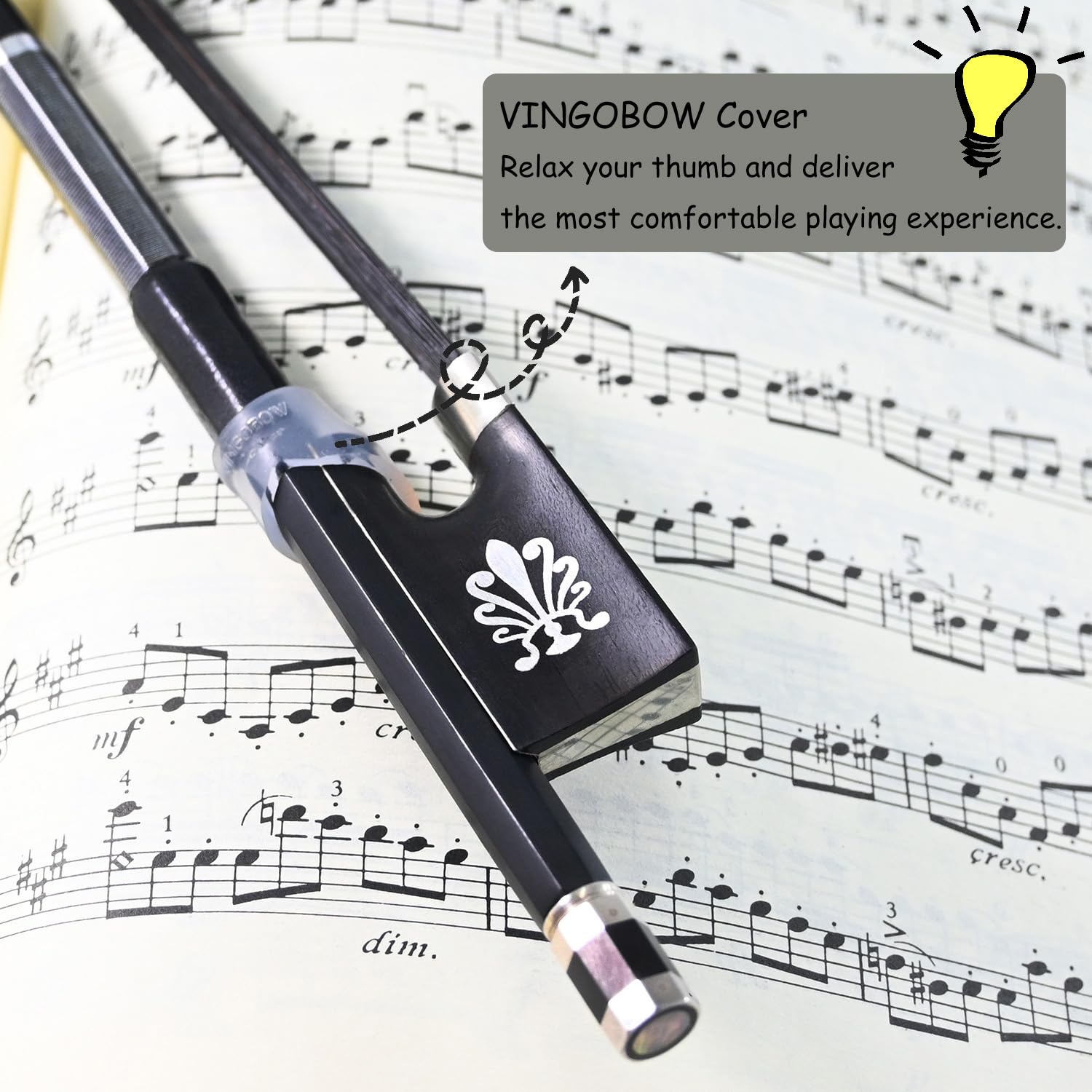VINGOBOW Brandnew Carbon Fiber VIOLIN BOW 4/4 Size Deep & Powerful Tone, Art No.106VB