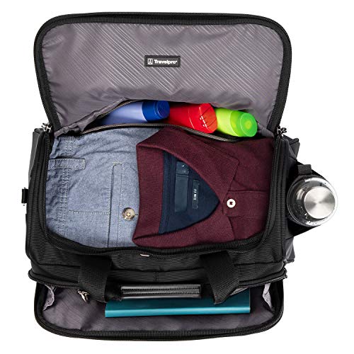 Travelpro Crew Versapack Underseat Carry-on Deluxe Travel Tote Bag, Men and Women, Jet Black, 17-Inch