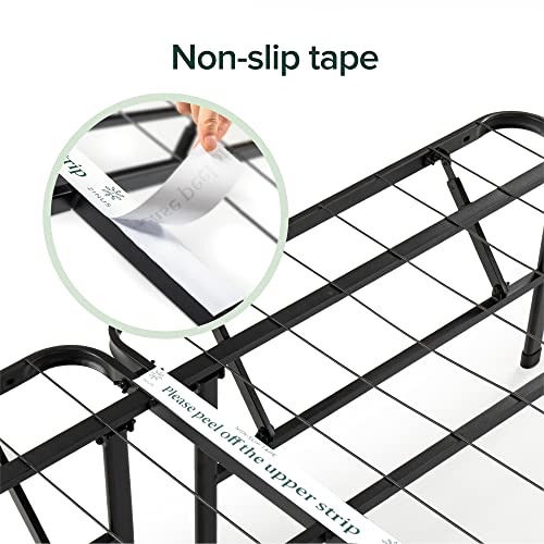 Zinus SmartBase Mattress Foundation with Upholstered Headboard / 42 Inch Metal Platform Bed Frame/No Box Spring Needed/Sturdy Steel Frame/Adjustable Headboard Height, Full