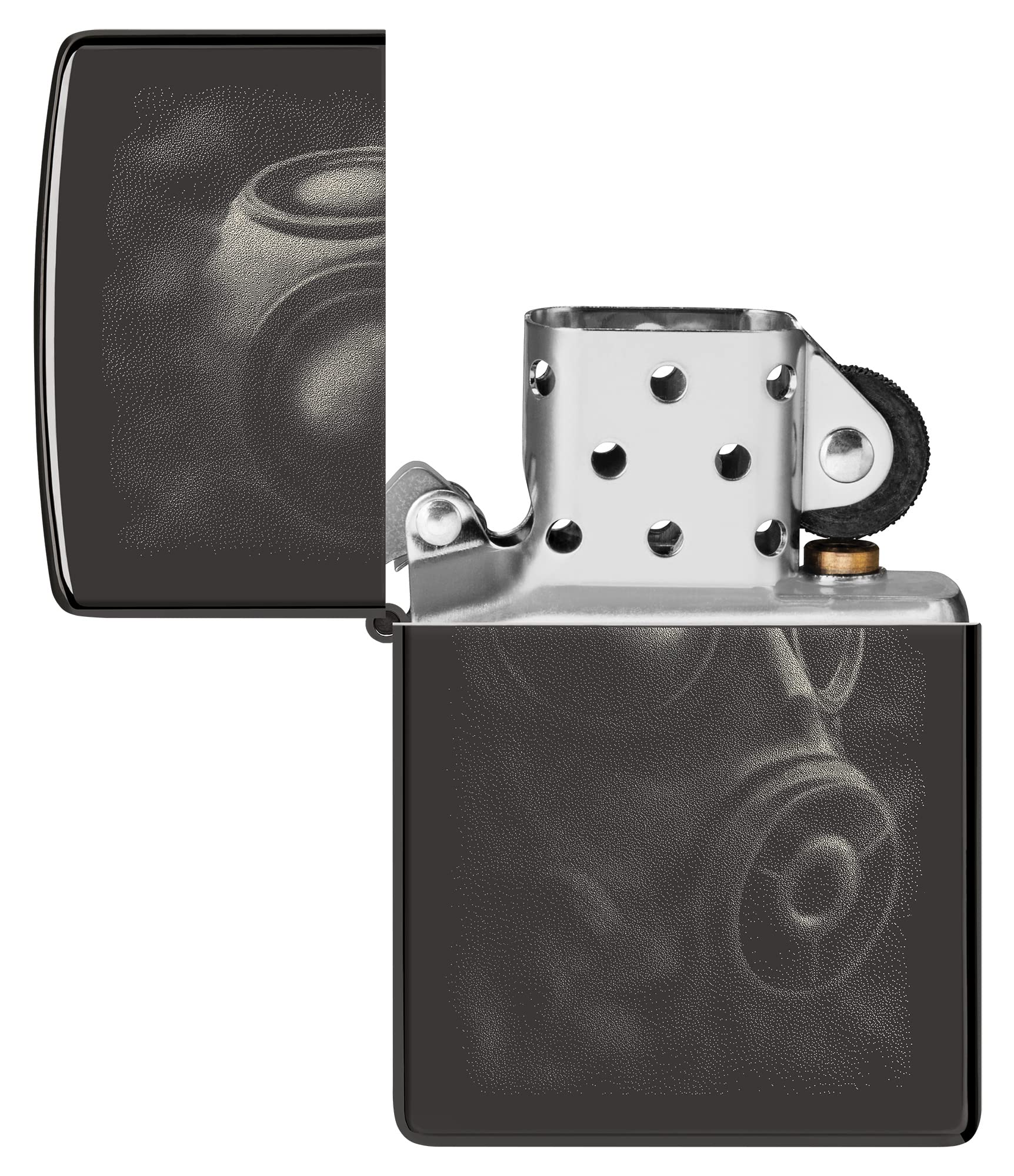 Zippo Gas Mask Design High Polish Black Pocket Lighter