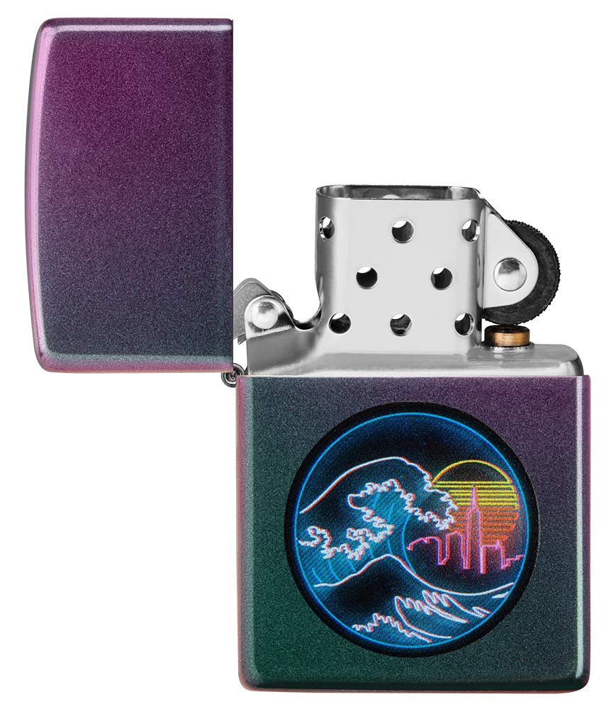 Zippo Great Vaporwave Iridescent Pocket Lighter, one Size