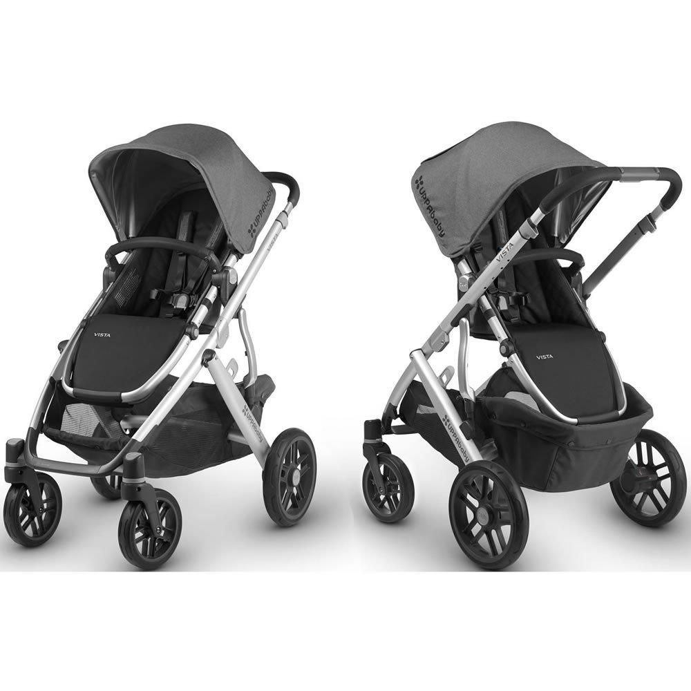 UPPAbaby 2018 Vista + Travel Bag - Bryce (White Marl/Silver/Chestnut Leather)