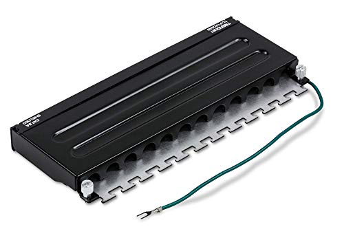 TRENDnet 12-Port Cat6A Shielded Patch Panel, 10G Ready, Cat5e,Cat6,Cat6A Compatible, Metal Housing, Color-Coded Labeling for T568A and T568B Wiring,Cable Management,Wall Mountable, Black,TC-P12C6AS