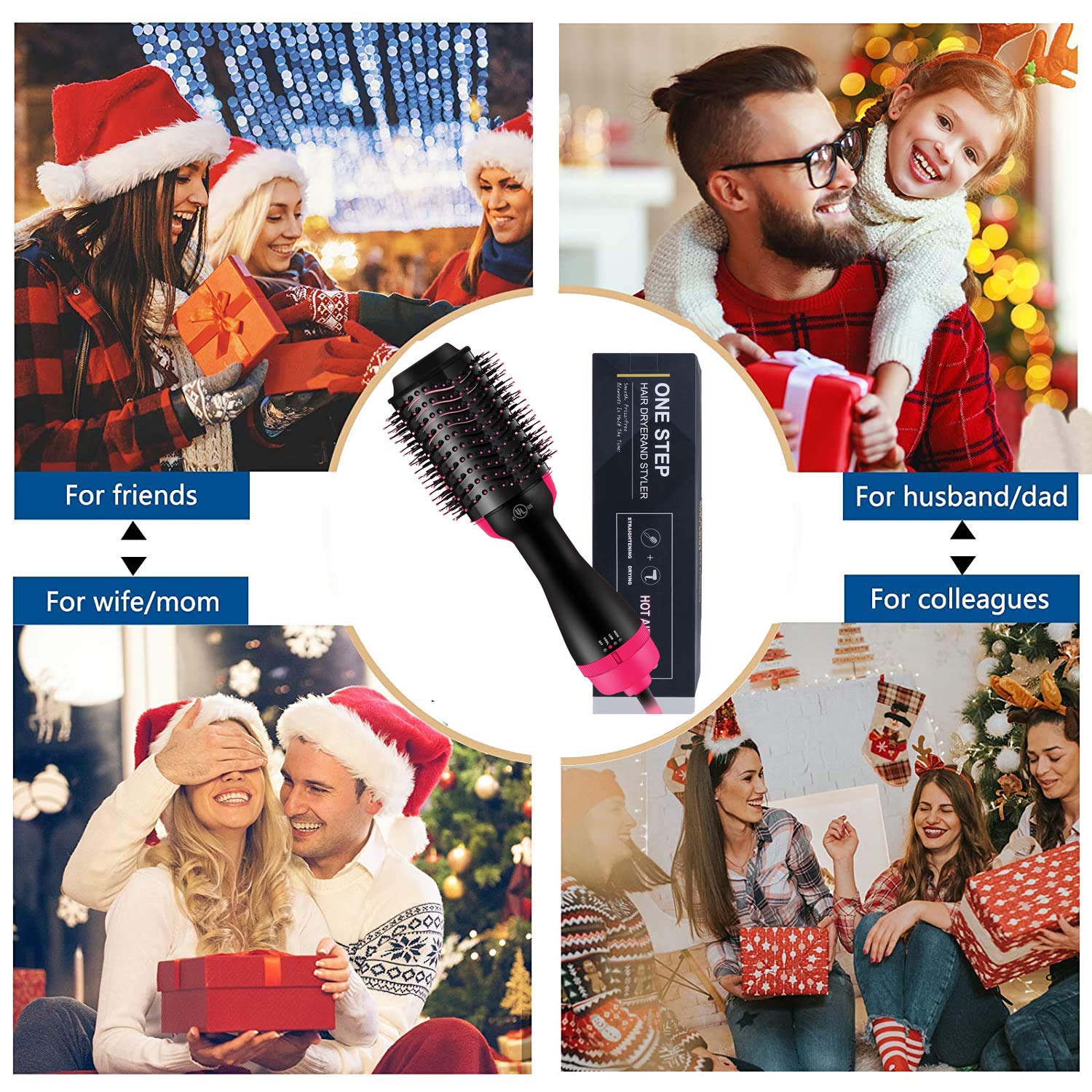 Travel Case for Hair Dryer Brush Portable Lightweight Hard Carrying Case Storage Bag (Not Include Hot Air Brush)