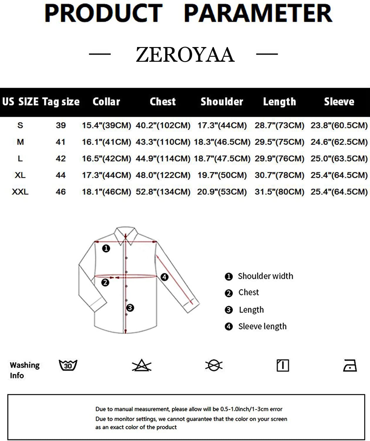 ZEROYAA Men's Business Formal Slim Fit Long Sleeve Button Up Dress Shirts with Pocket ZYSGCL01-Teal Large