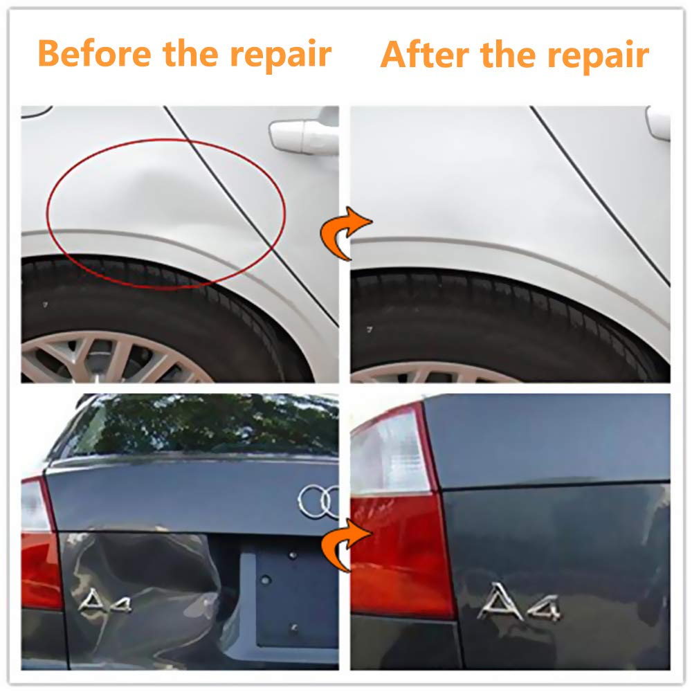 YOOHE Auto Paintless Dent Repair Kits - Golden Car Dent Puller with Bridge Dent Puller Kit for Car Hail Damage and Door Dings Repair