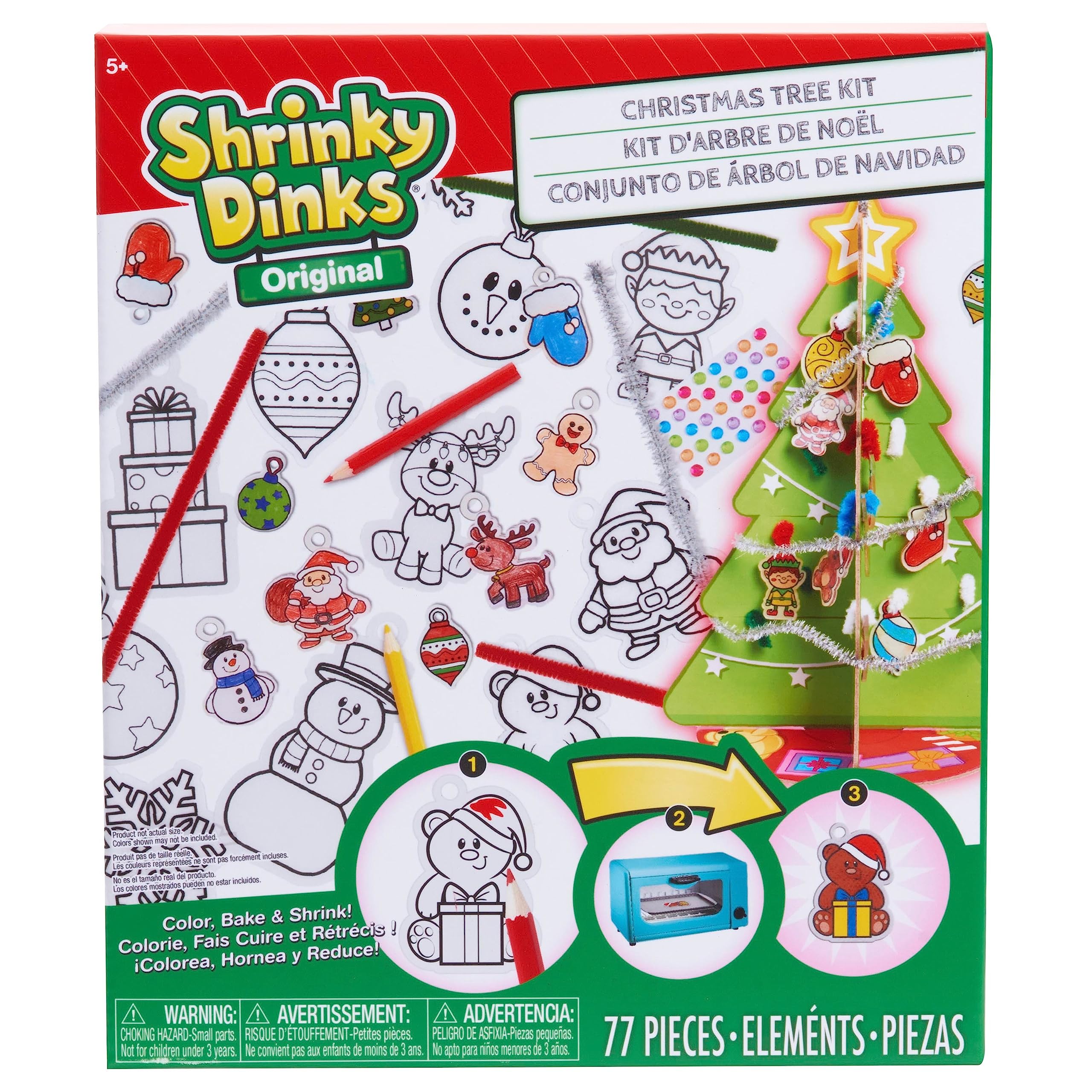 Shrinky Dinks Christmas Tree Kit, Kids Toys for Ages 5 Up by Just Play