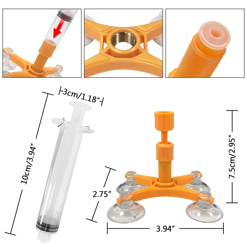 YOOHE Car Windshield Repair Kit - Windshield Repair Kit with Pressure Syringes for Fix Windshield Chips, Cracks, Bulls-Eye, Star-Shaped and Half-Moon Cracks