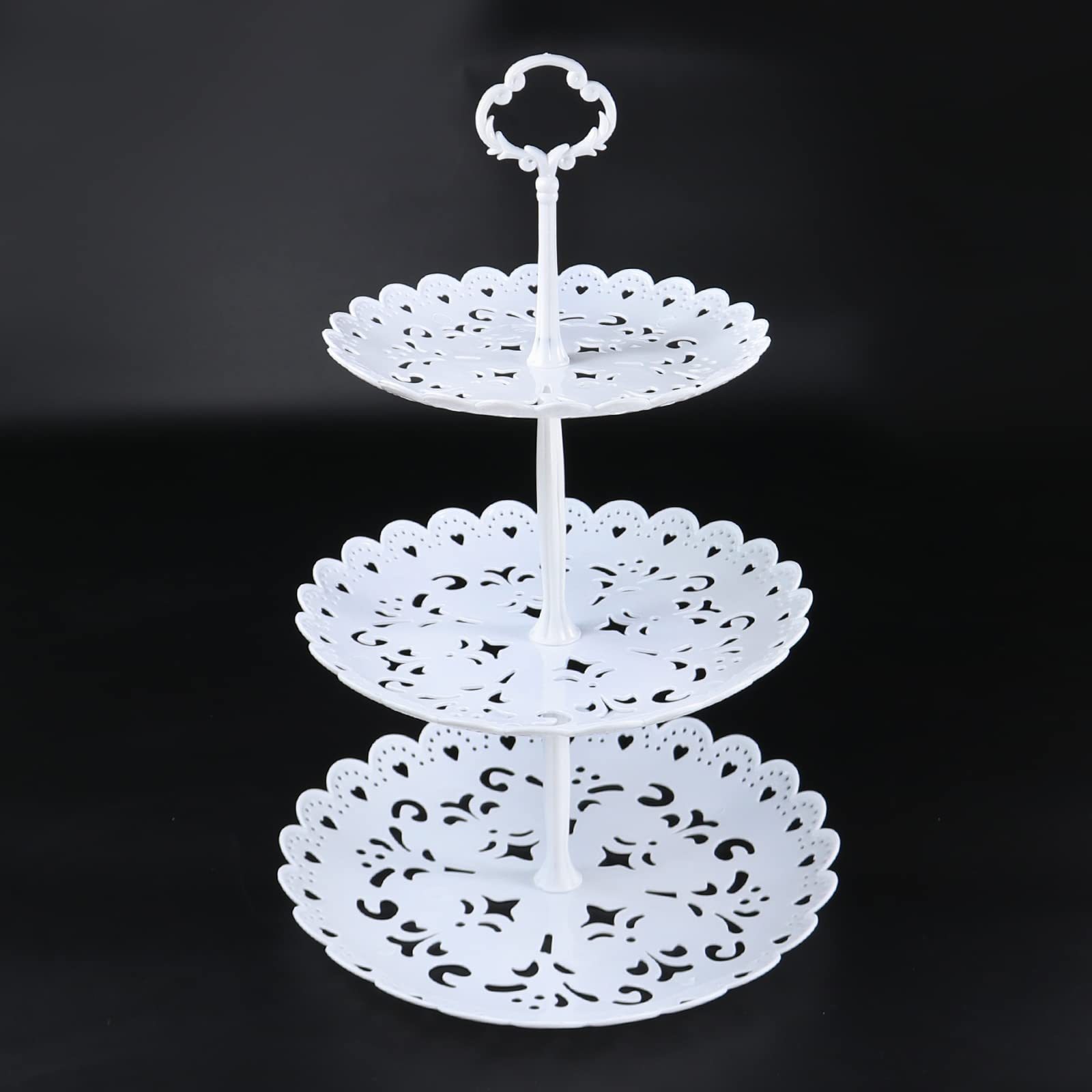 ZOAJU 6Pcs Party Cupcake Cake Stand, Plastic Dessert Trays Stand Set for Wedding Birthday Party Baby Shower Home Decor