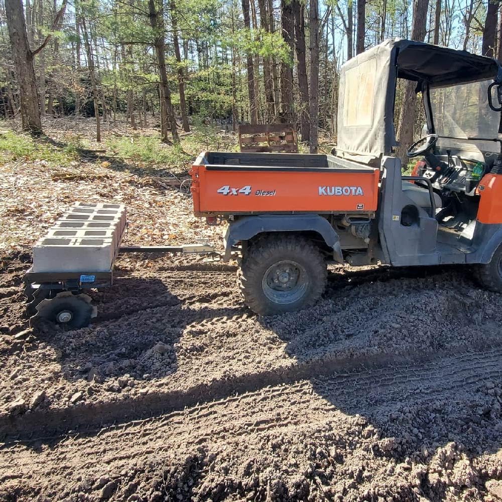Titan Distributors Inc. 4-Ft Notched Disc Harrow Attachment Pull Behind for ATV and UTV 2-in Towball Hitch