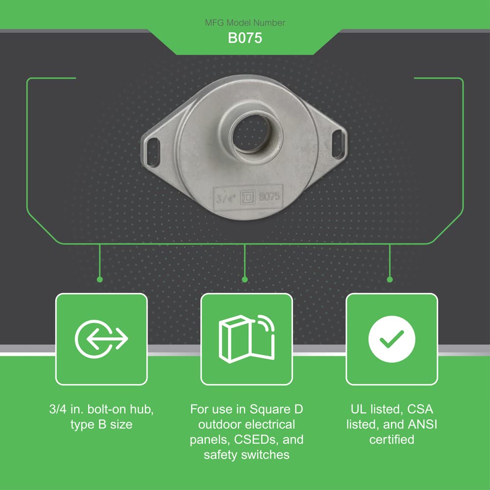 Square D - Square D B075 Bolt-On Hubs, Heavy Duty/Double Throw