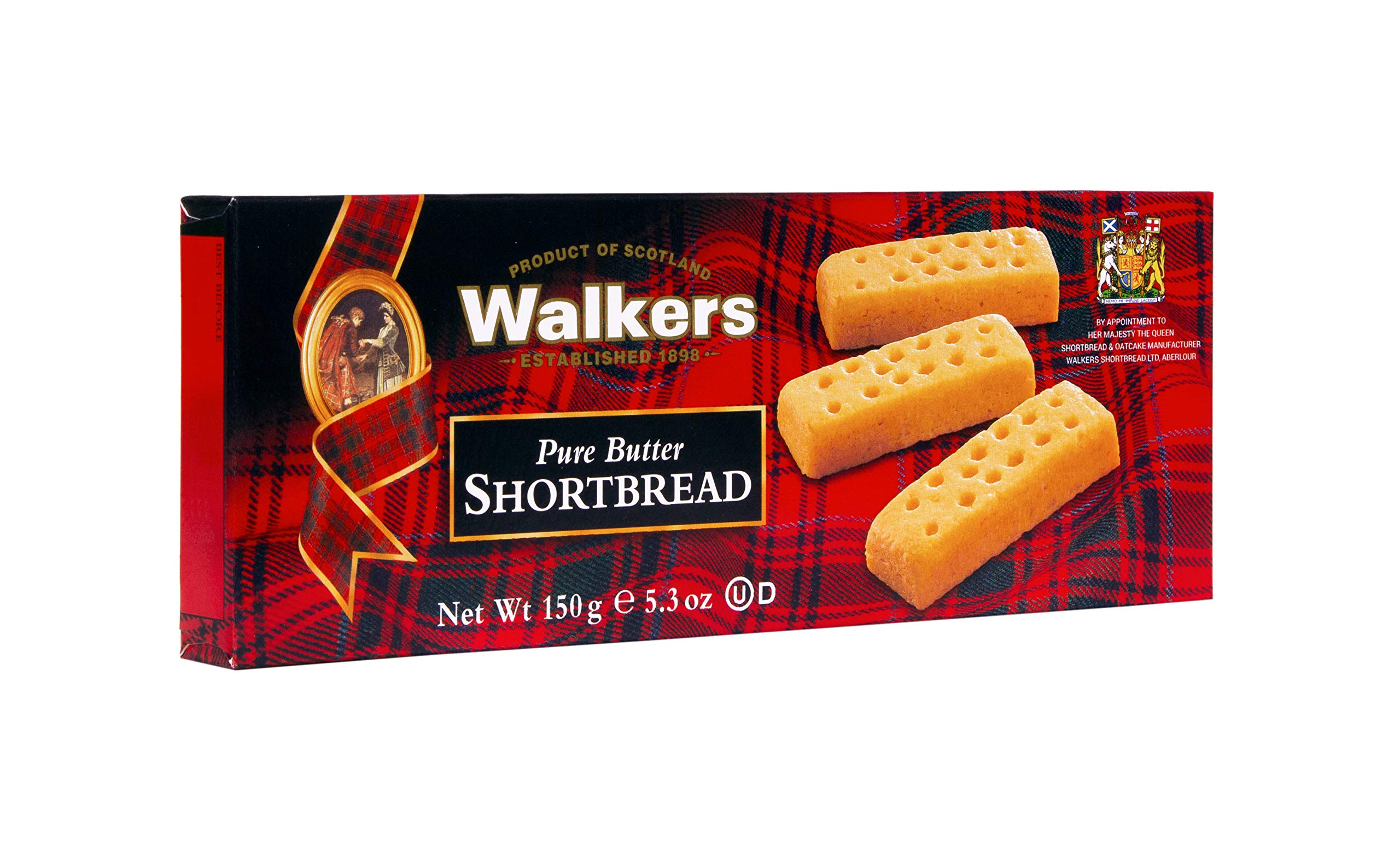 Walker's Shortbread Fingers Shortbread Cookies, Pure Butter Shortbread Cookies, 5.3 Ounce Box