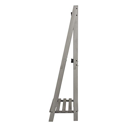 Walker Edison X Back Farmhouse Entryway Bench Hall Tree Coat Rack Shoe Storage Shelf Mudroom Hallway Organizer, 68 Inch, Grey