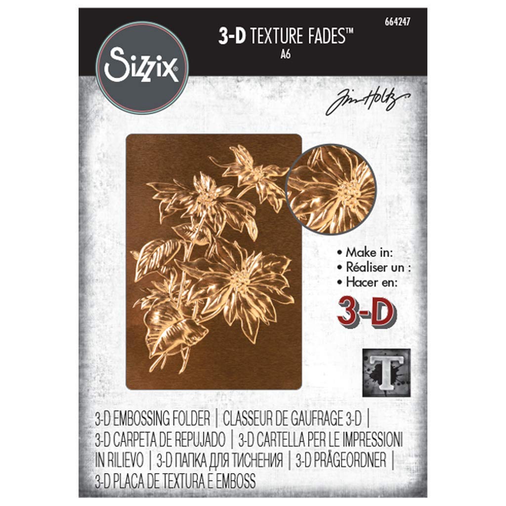 Tim Holtz - Sizzix SIZZIX TEX FADES EMB POINSETTIA